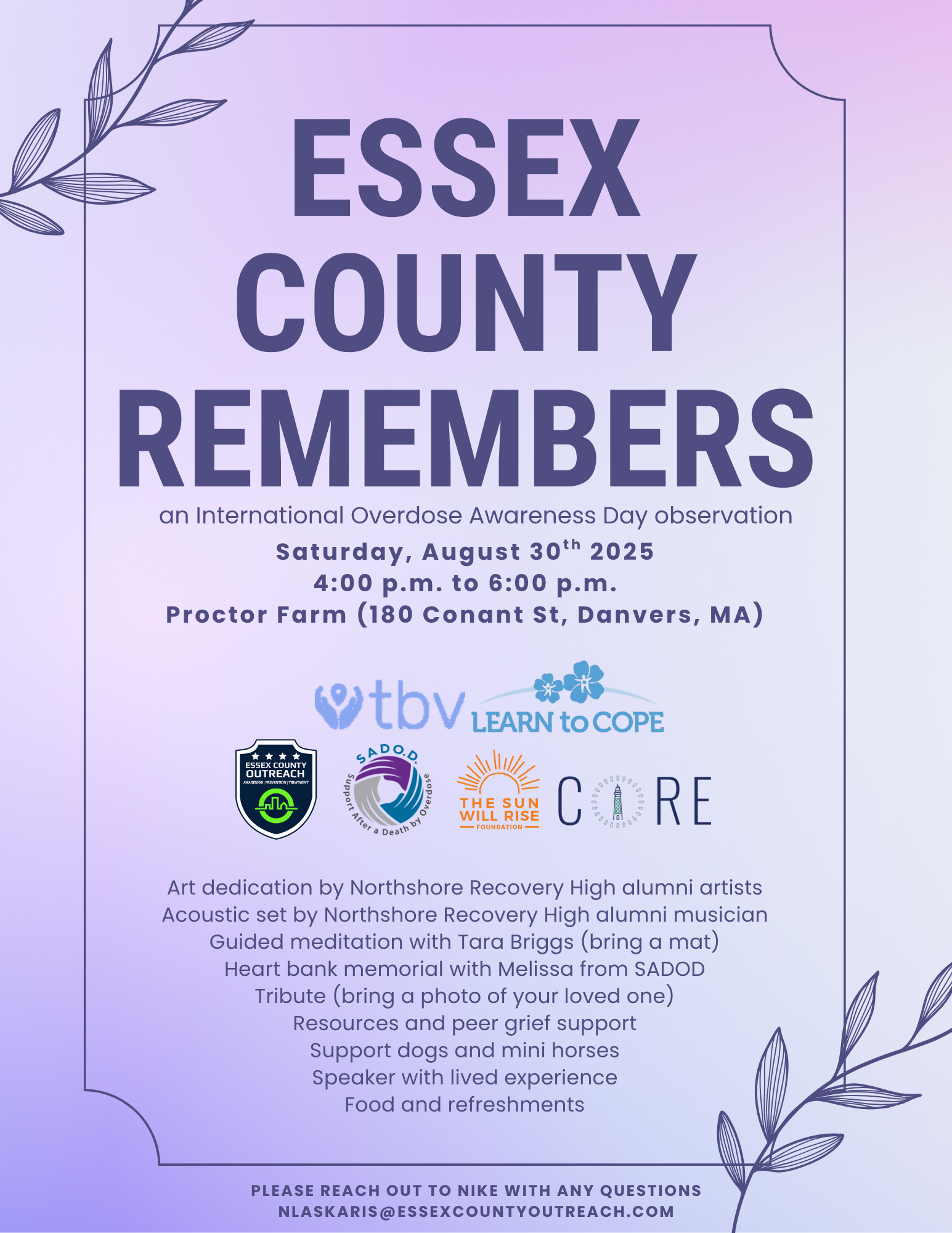 Essex County Remembers | Support After a Death by Overdose